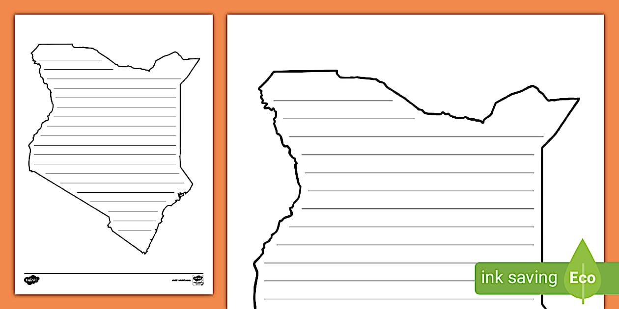 Kenya Writing Template (teacher made) - Twinkl