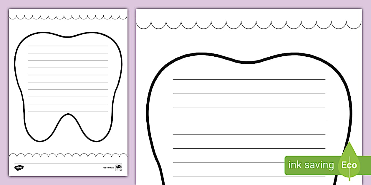 Tooth Writing Frame - KS1 (teacher made) - Twinkl