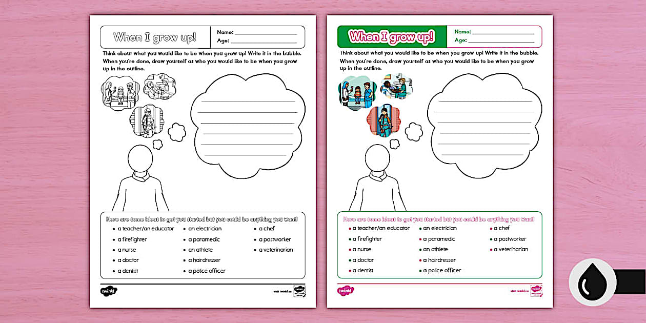 When I Grow Up! Writing Activity (teacher made) - Twinkl