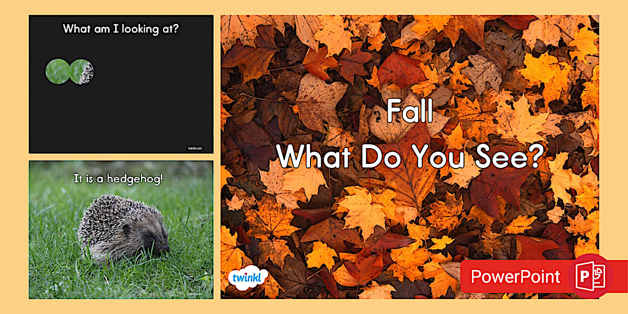 What Do You See? All About Fall PowerPoint Game - Twinkl