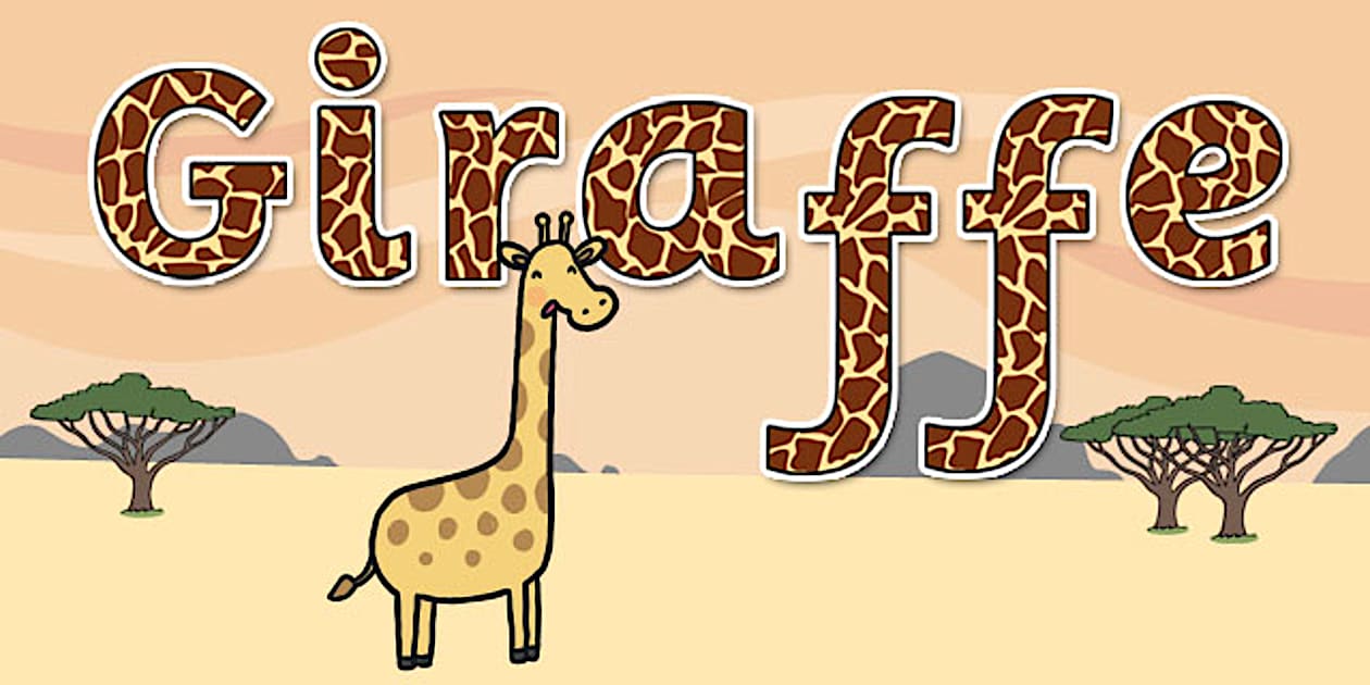 'Giraffe' Display Lettering (Teacher-Made) - Twinkl