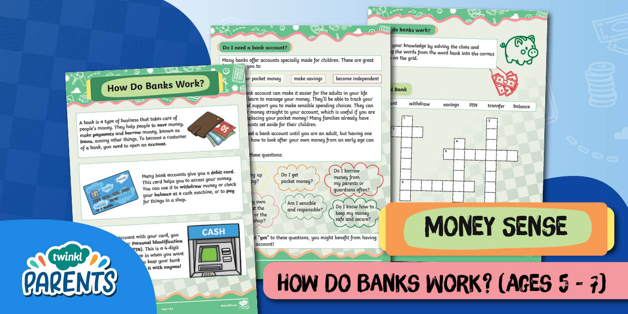 Bank Activities for Ages 5-7