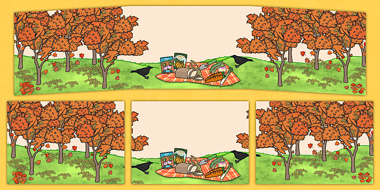 Autumn Small World Background - Twinkl