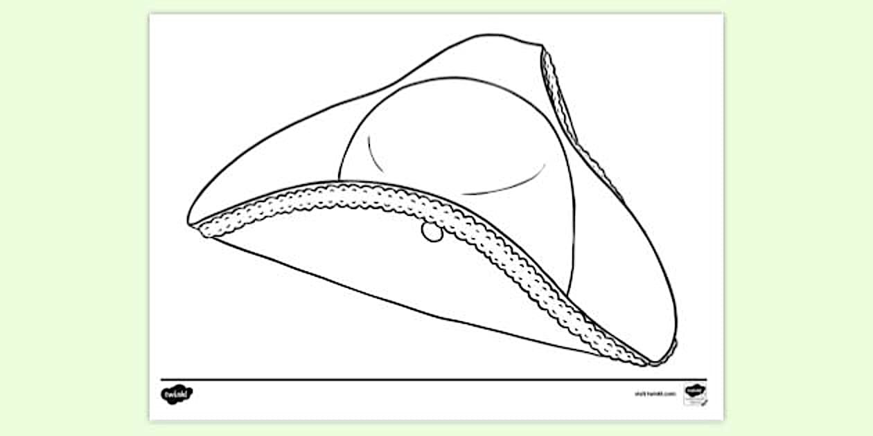 Colonial Hat Colouring Sheet (teacher made) - Twinkl