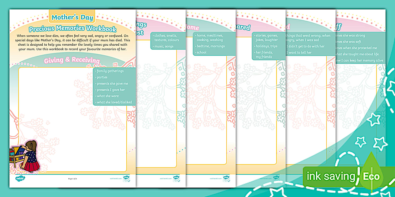 Mother's Day: Precious Memories Workbook - Twinkl