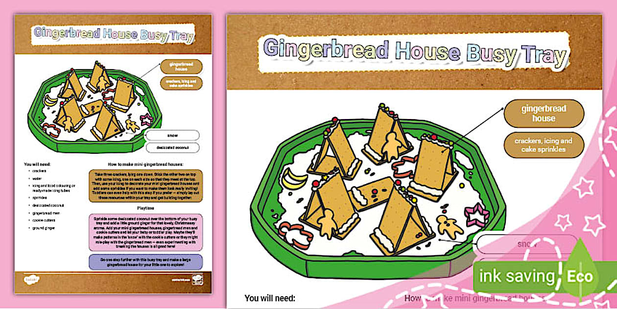 Gingerbread House Busy Tray (Teacher-Made) - Twinkl