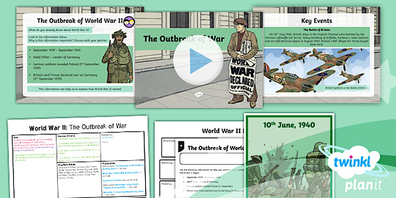 History: World War II: The Outbreak of War LKS2 Lesson Pack 1