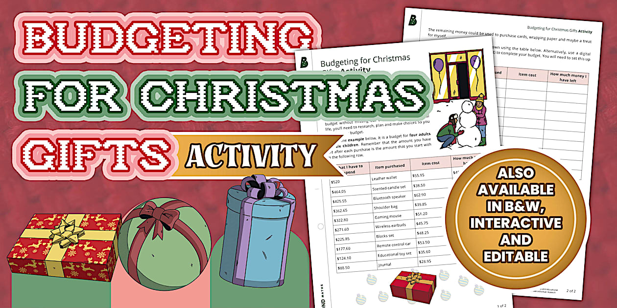 Budgeting for Christmas Gifts