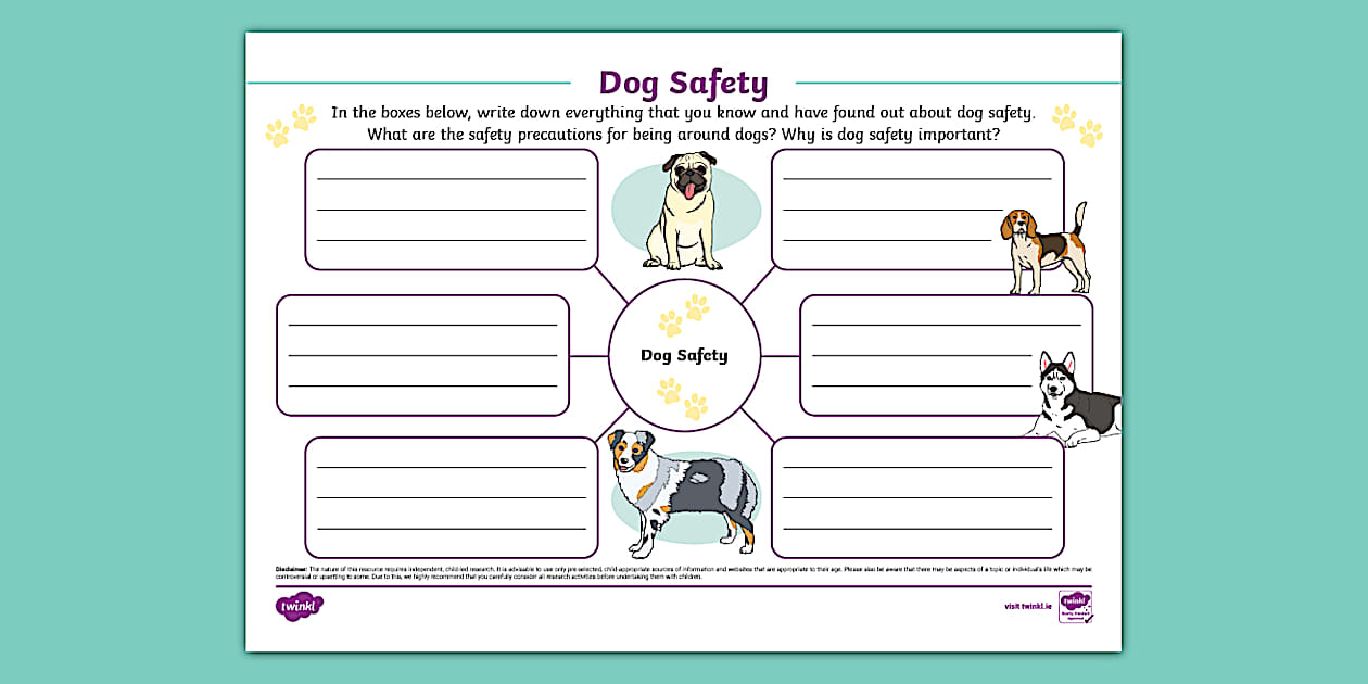 Dog Safety Mind Map (Hecho por educadores) - Twinkl