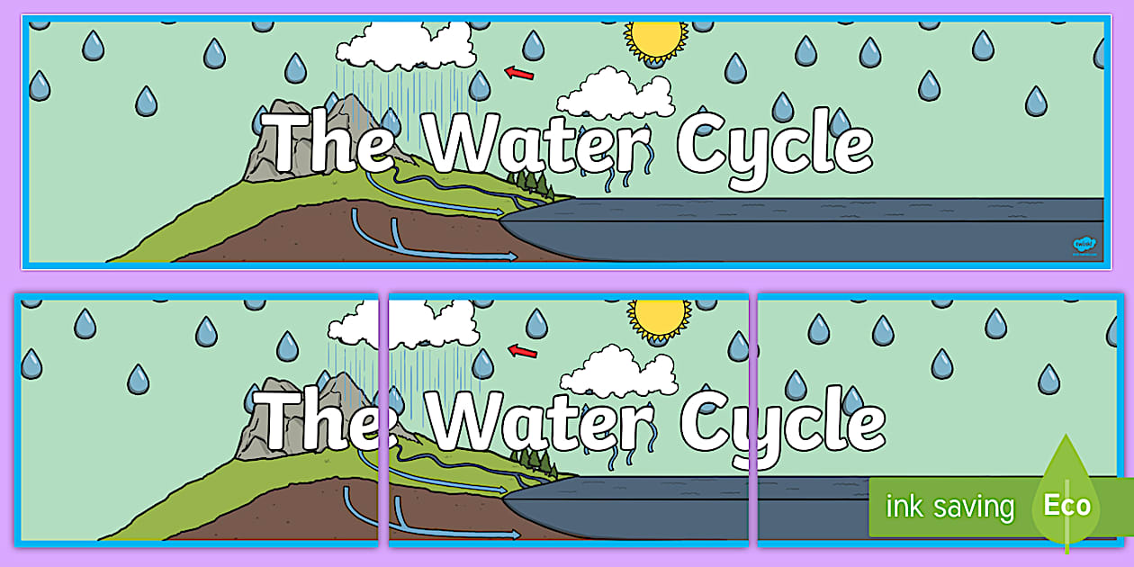 Editable The Water Cycle Display Banner (Lehrer gemacht)