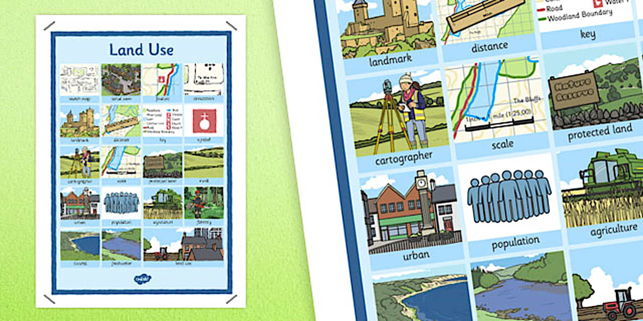 Land Use Word Grid A4 (teacher made) - Twinkl