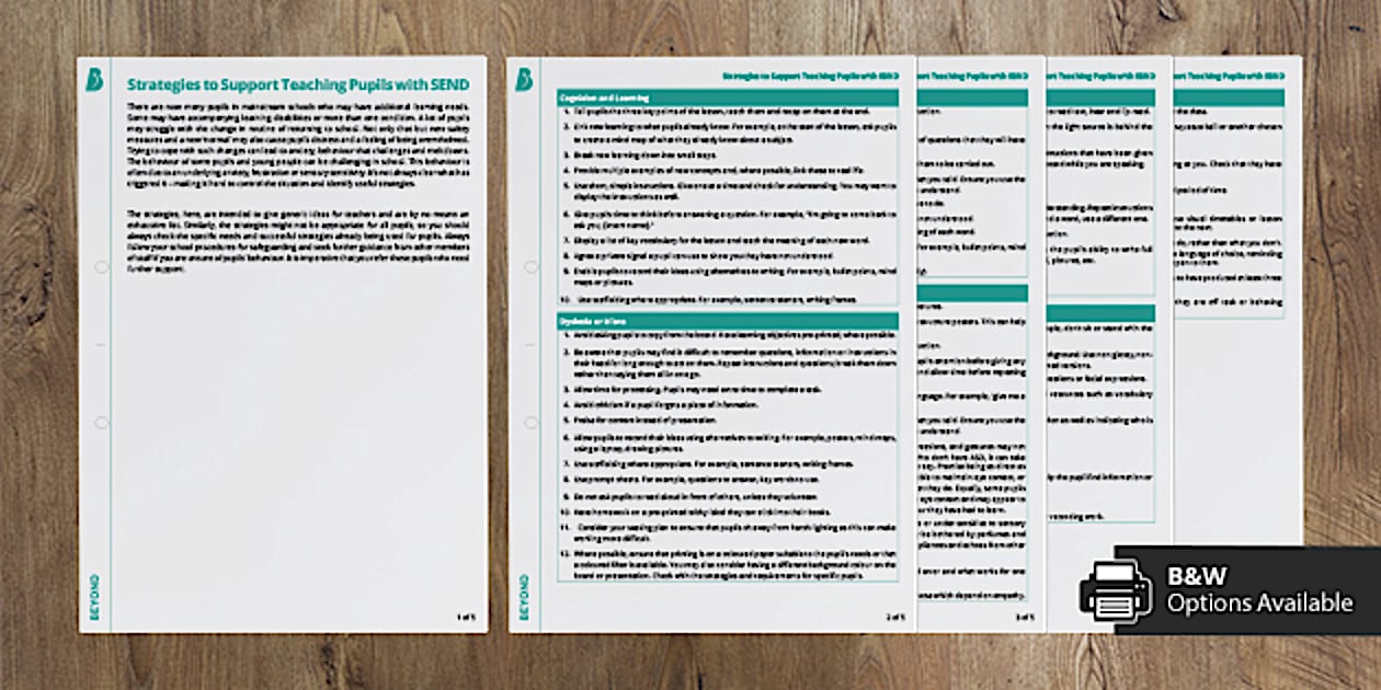 Strategies to Support Teaching Pupils with SEND - Twinkl