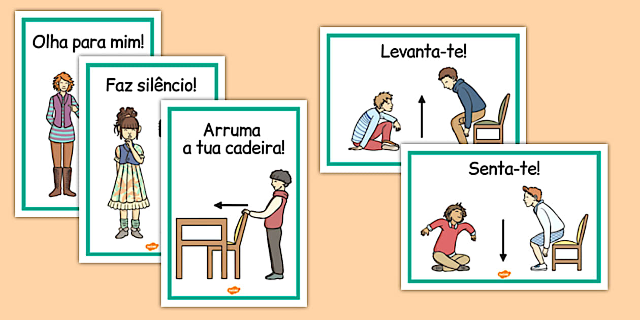 Classroom Instructions Display Posters Portuguese - Twinkl
