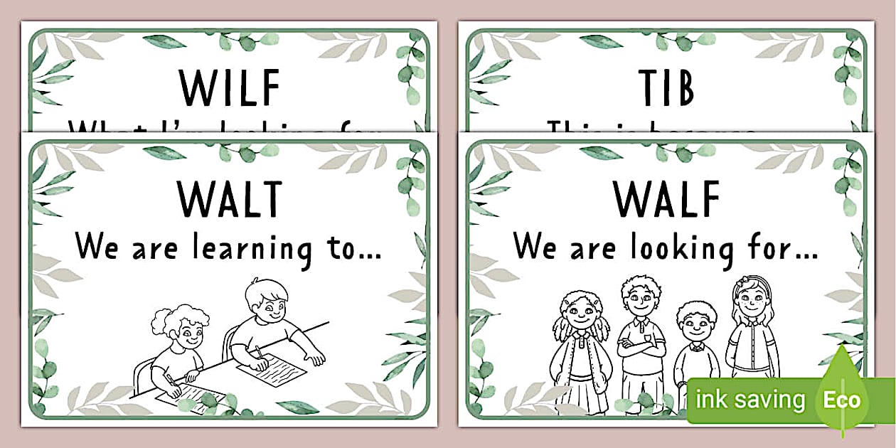 Botanical-Themed Learning Objective Display Posters - Twinkl