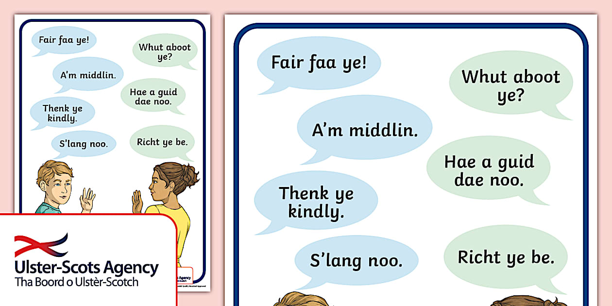 FREE! - Ulster-Scots Conversation Display Poster - Twinkl