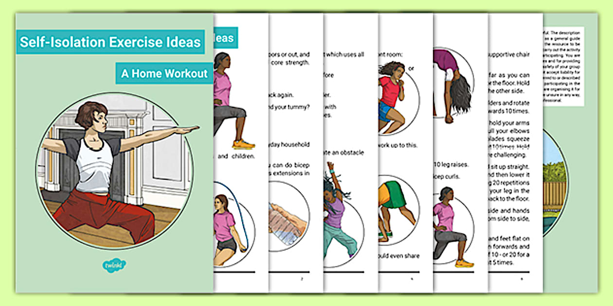 Self-Isolation Home Exercise Ideas (teacher made) - Twinkl