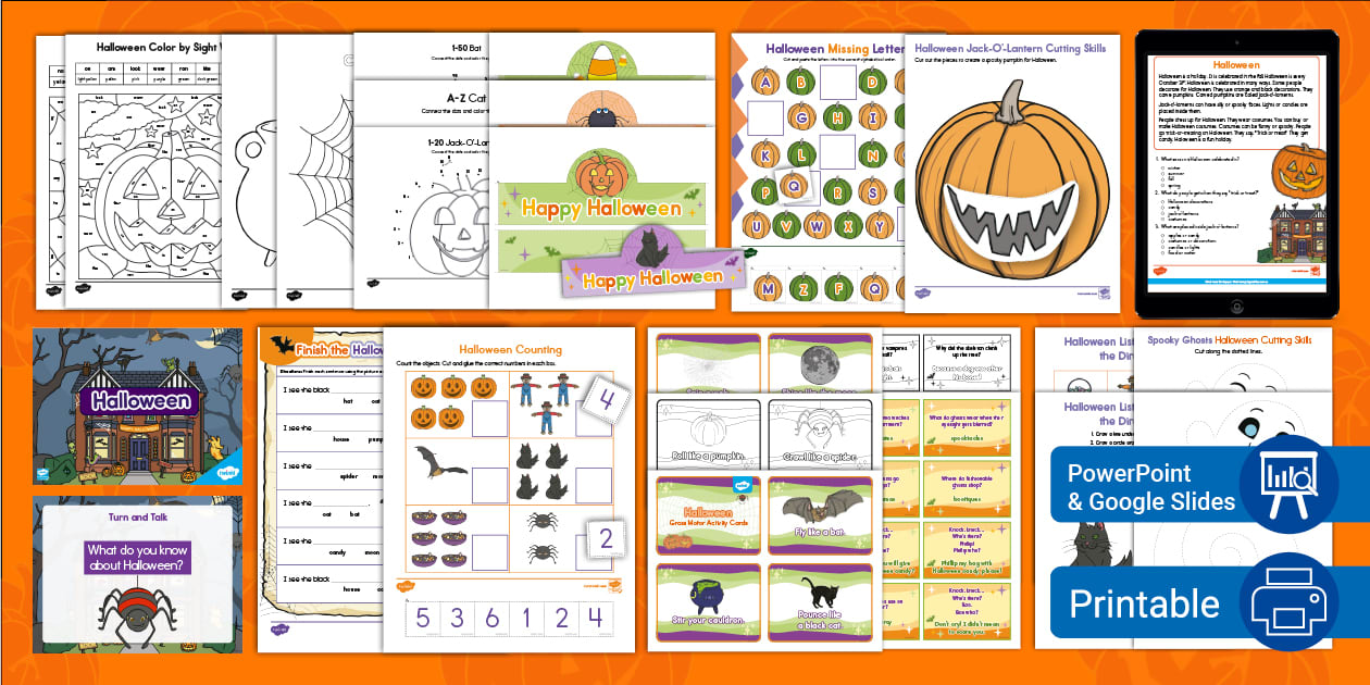 Kindergarten Halloween Activity Pack (teacher made) - Twinkl