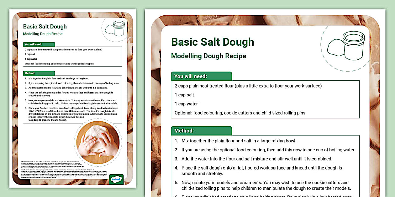 Basic Salt Dough Modelling Dough Recipe | Twinkl - Twinkl