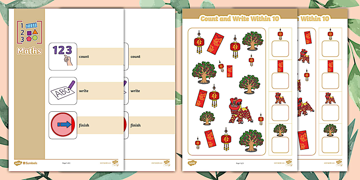 SEND Structured Steps Chinese New Year Count Within 10