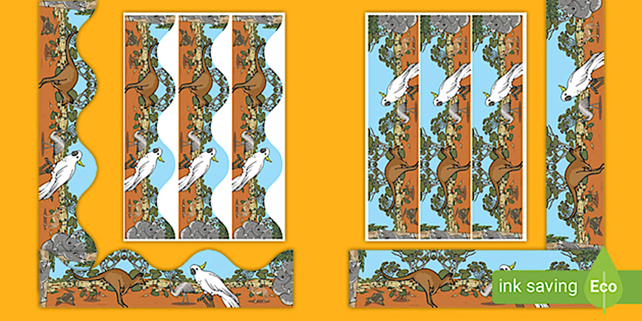 Australian Native Fauna Noticeboard Borders (teacher made)