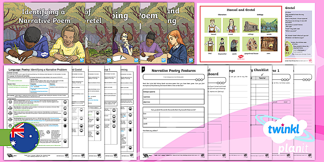 Year 3 Hansel and Gretel Poetry Genre Unit Pack