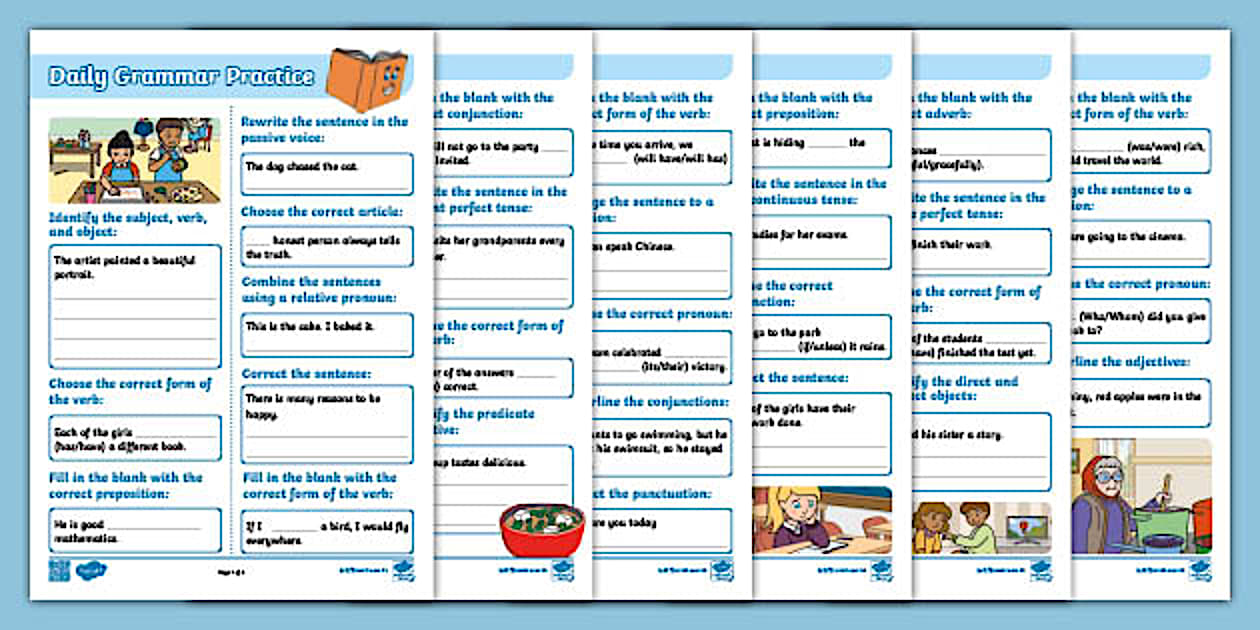 Grammar Practice, English Grammar, Tenses - Twinkl