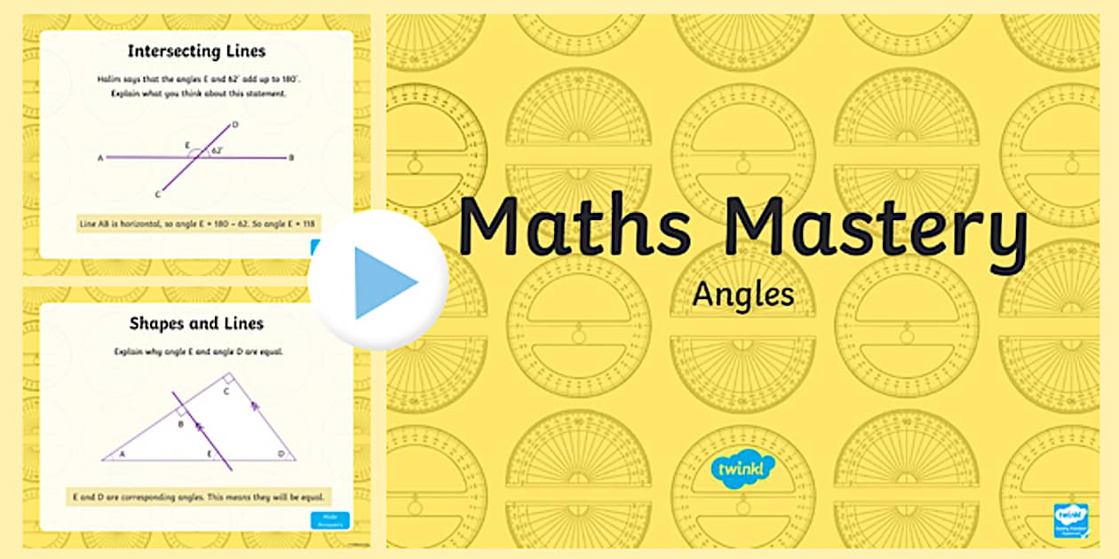 Angles Maths Mastery Activities PowerPoint (teacher made)