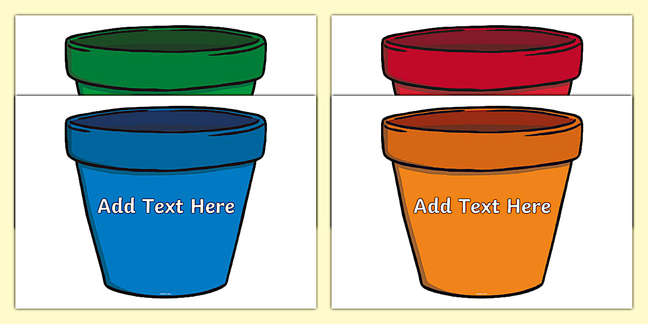 Editable Plant Pots (teacher made) - Twinkl