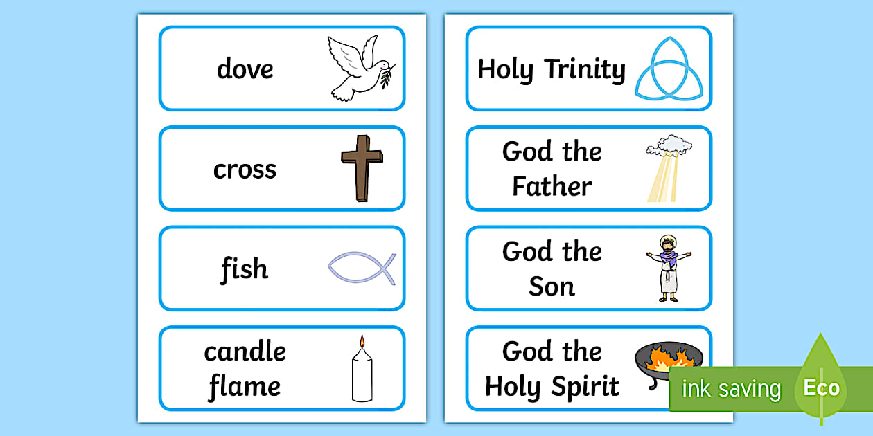 Christian Signs and Symbols Word Cards (Teacher-Made)