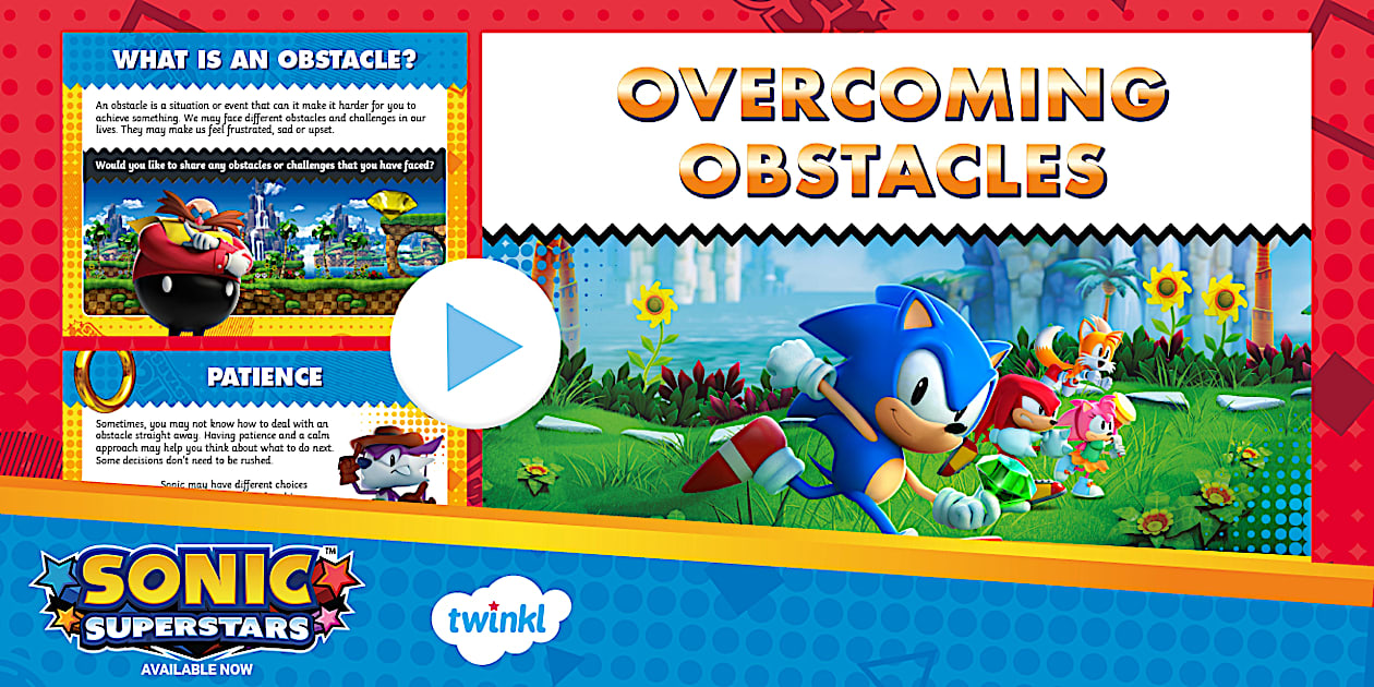 FREE! - Sonic: Overcoming Obstacles PowerPoint - Twinkl