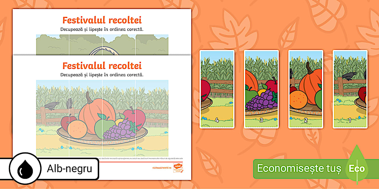 Festivalul recoltei – Puzzle matematic