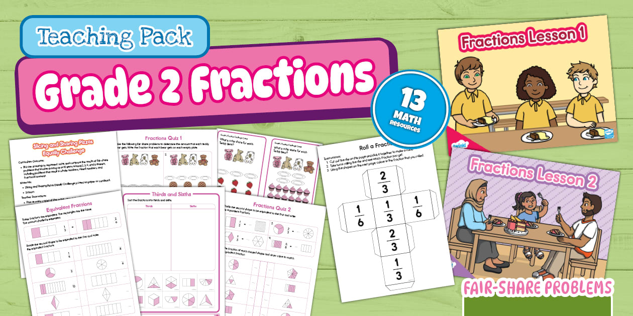 * NEW * Grade 2 Fractions Teaching Pack