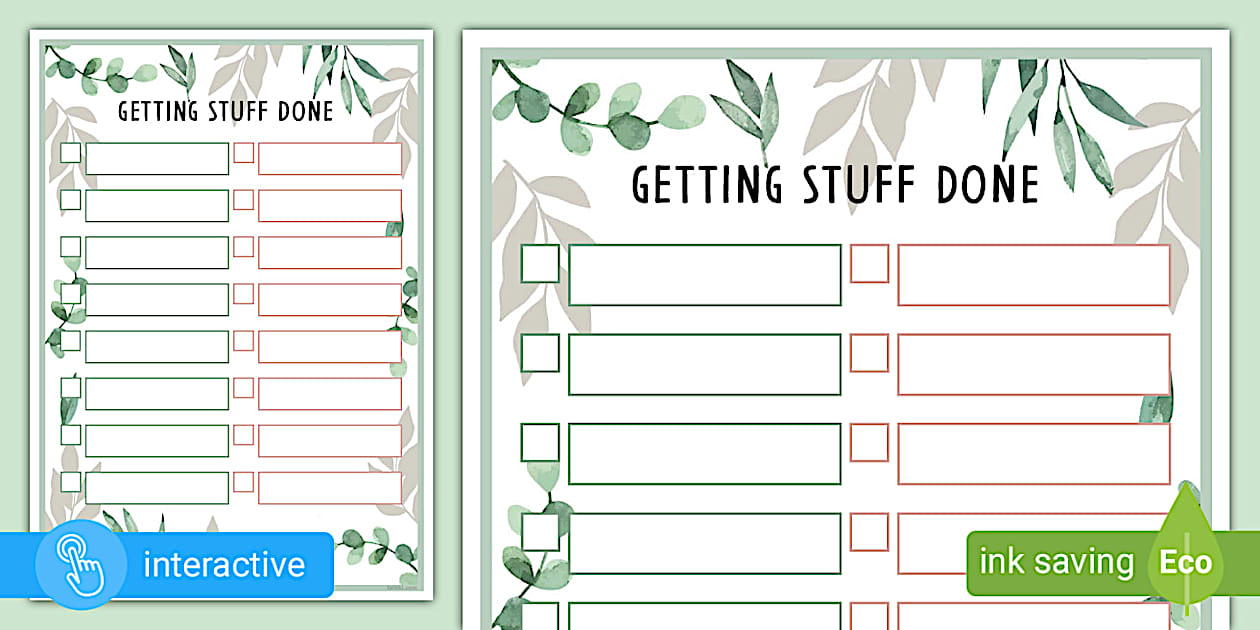 Botanical To-Do List (teacher made) - Twinkl