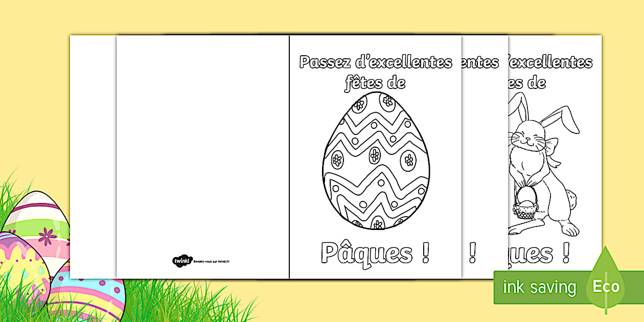 Cartes de Pâques pour les maternelles - Twinkl