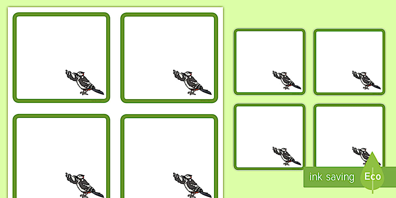 👉 Woodpecker-Themed Peg Labels (teacher made) - Twinkl