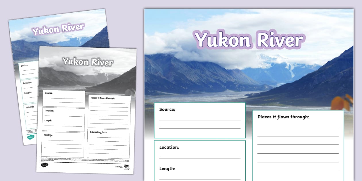 Yukon River Fact File Template (Teacher-Made) - Twinkl