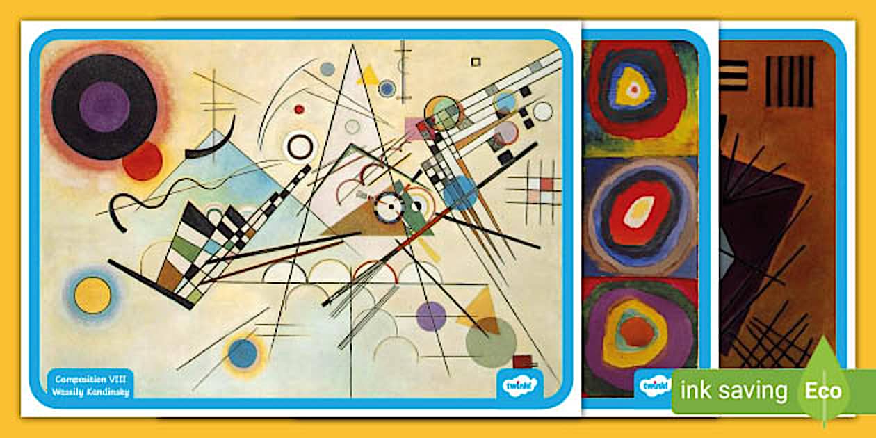 👉 Wassily Kandinsky Art Poster Pack - Circles and Triangles