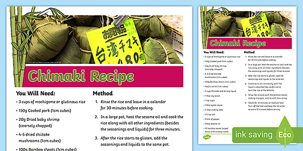 Chimaki Recipe | Kodomo no Hi Food | Twinkl (teacher made)