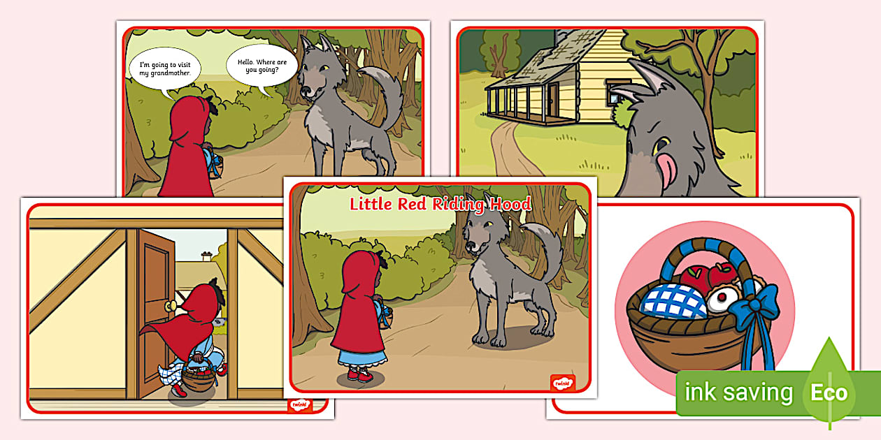 Red Riding Hood Picture Story Cards (teacher made) - Twinkl