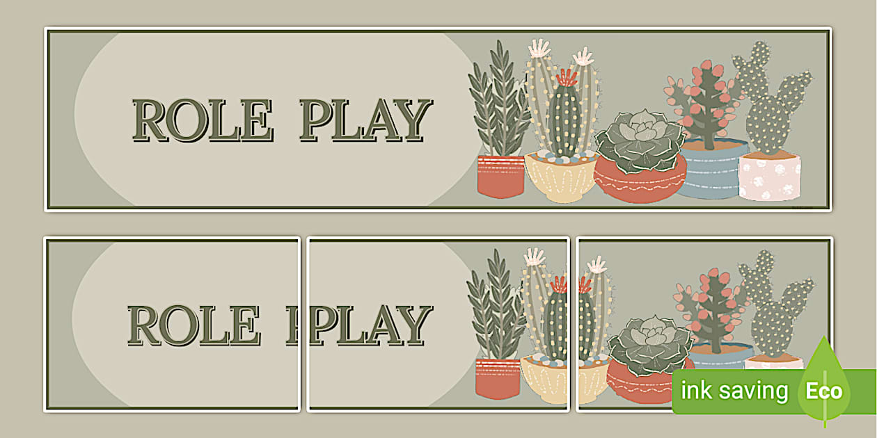 Succulents-Themed Role Play Banner (teacher made) - Twinkl