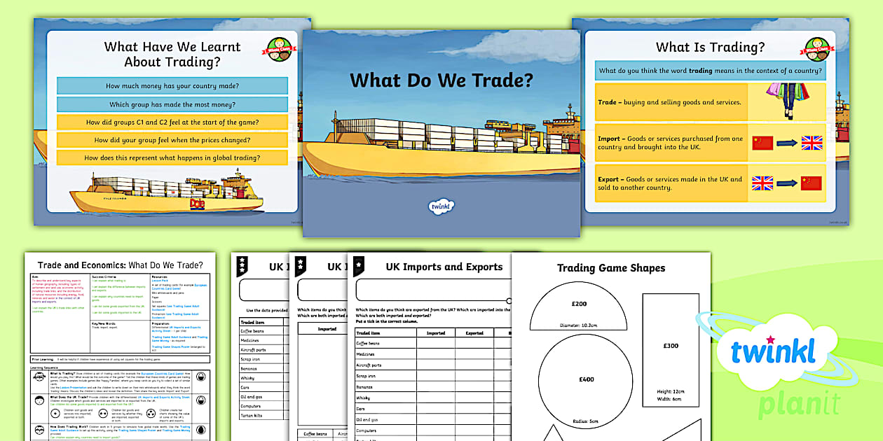 What is Trade? Lesson Plan 1 - Year 6 Geography - Twinkl
