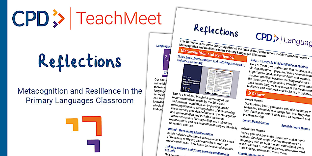 TeachMeet Reflections - Metacognition and Resilience in the Primary ...