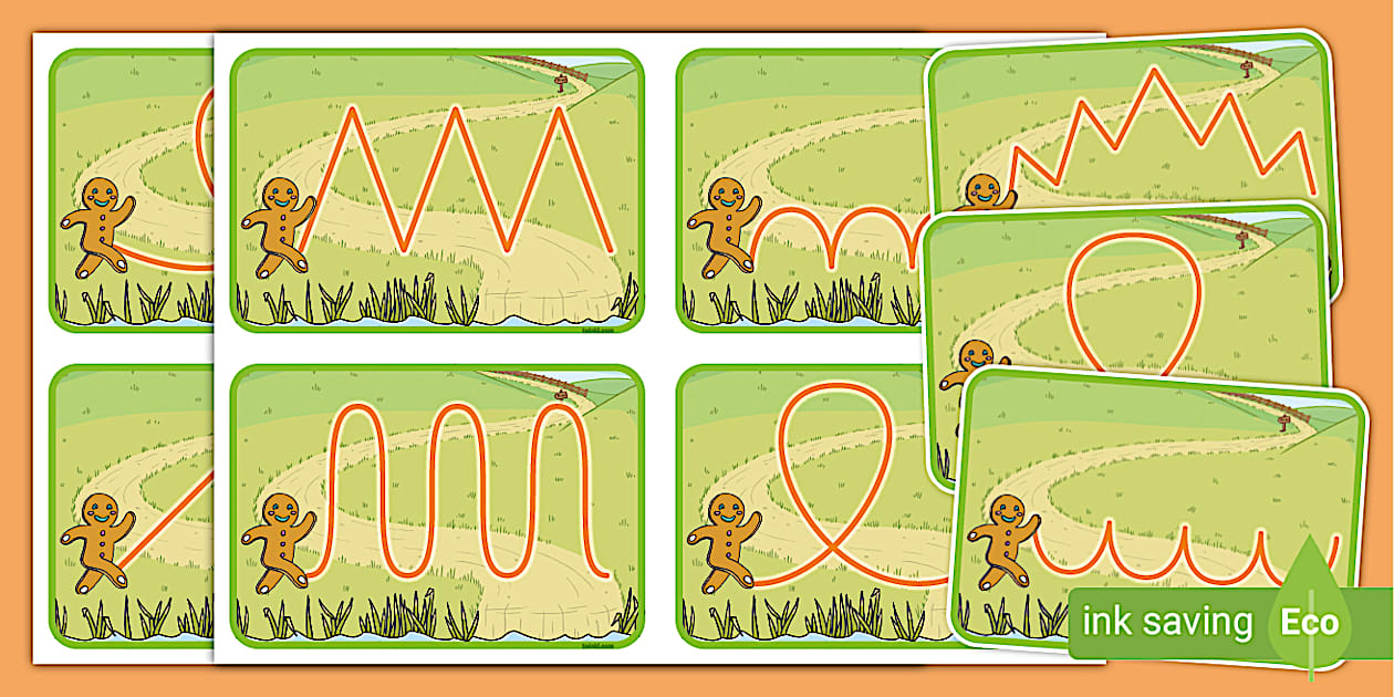 The Gingerbread Man Mark-Making Pattern Cards | Twinkl