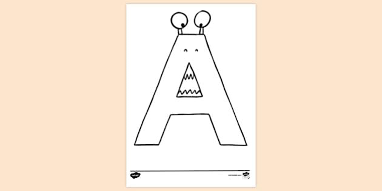 Full Page Alphabet Letters Colouring | Colouring Sheets