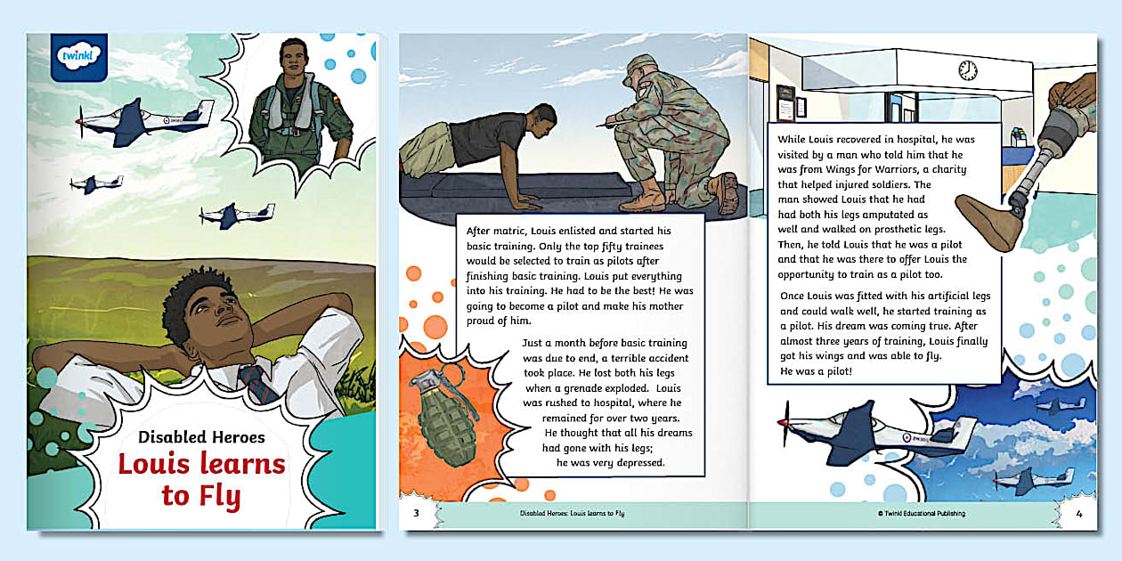 Louis Learns to Fly – Disabled Heroes - eBook - Twinkl