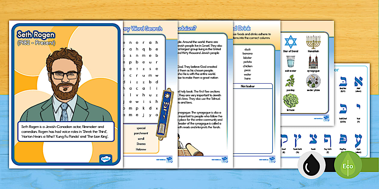 Canadian Jewish Heritage Month Primary Activity Pack