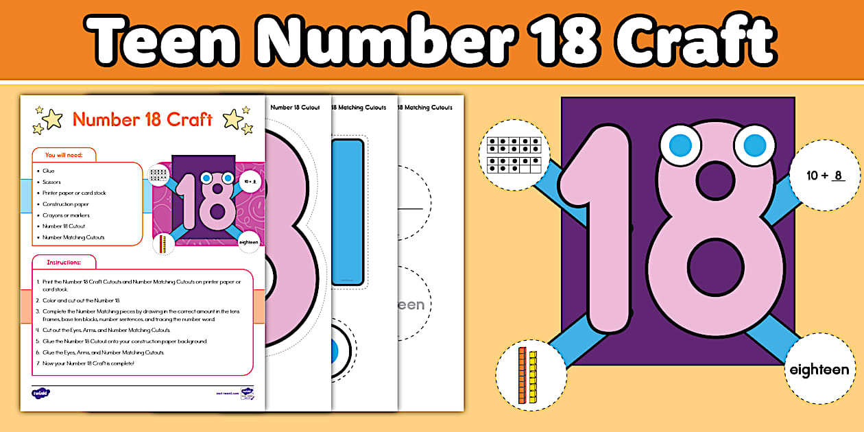 Teen Number 18 Craft