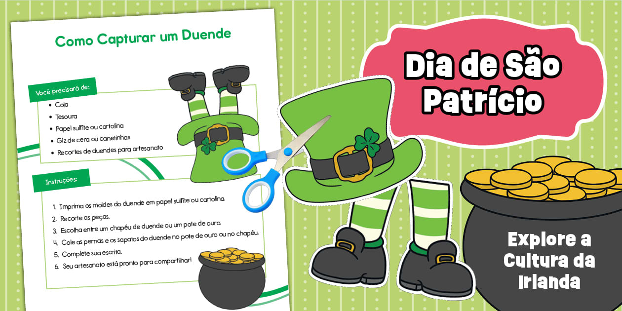 Dia de São Patrício - Atividade Criativa