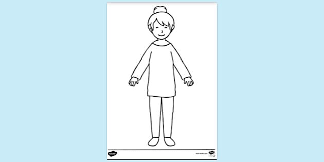Woman Colouring Sheet | Colouring Sheets (teacher made)