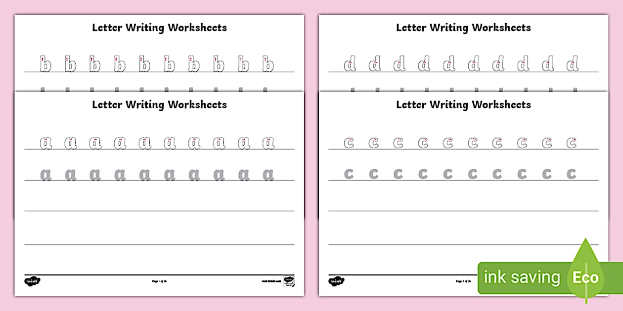 Letter Writing Alphabet Worksheets A-Z | Letter Formation